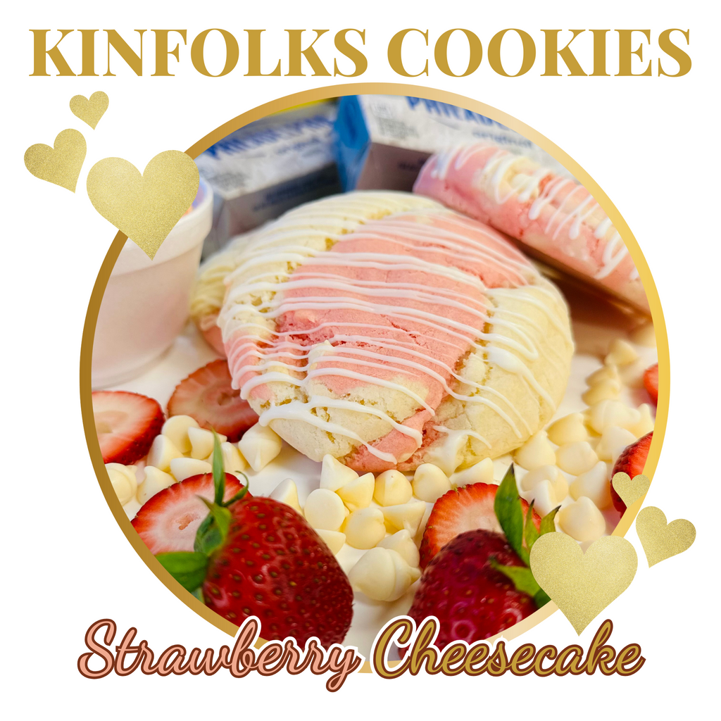 Strawberry Cheesecake – Kinfolks Cookies
